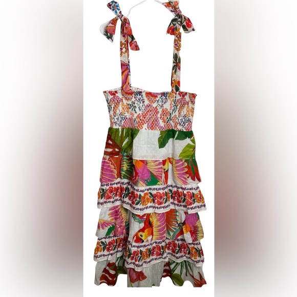 FARM Rio | Dresses | Farm Rio Tropical Print Tiered Cotton Dress Nwt L ...